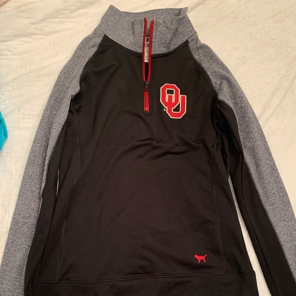 PINK Victoria's Secret | Tops | 22 Vs Pink Ou Sooners Halfzip ...